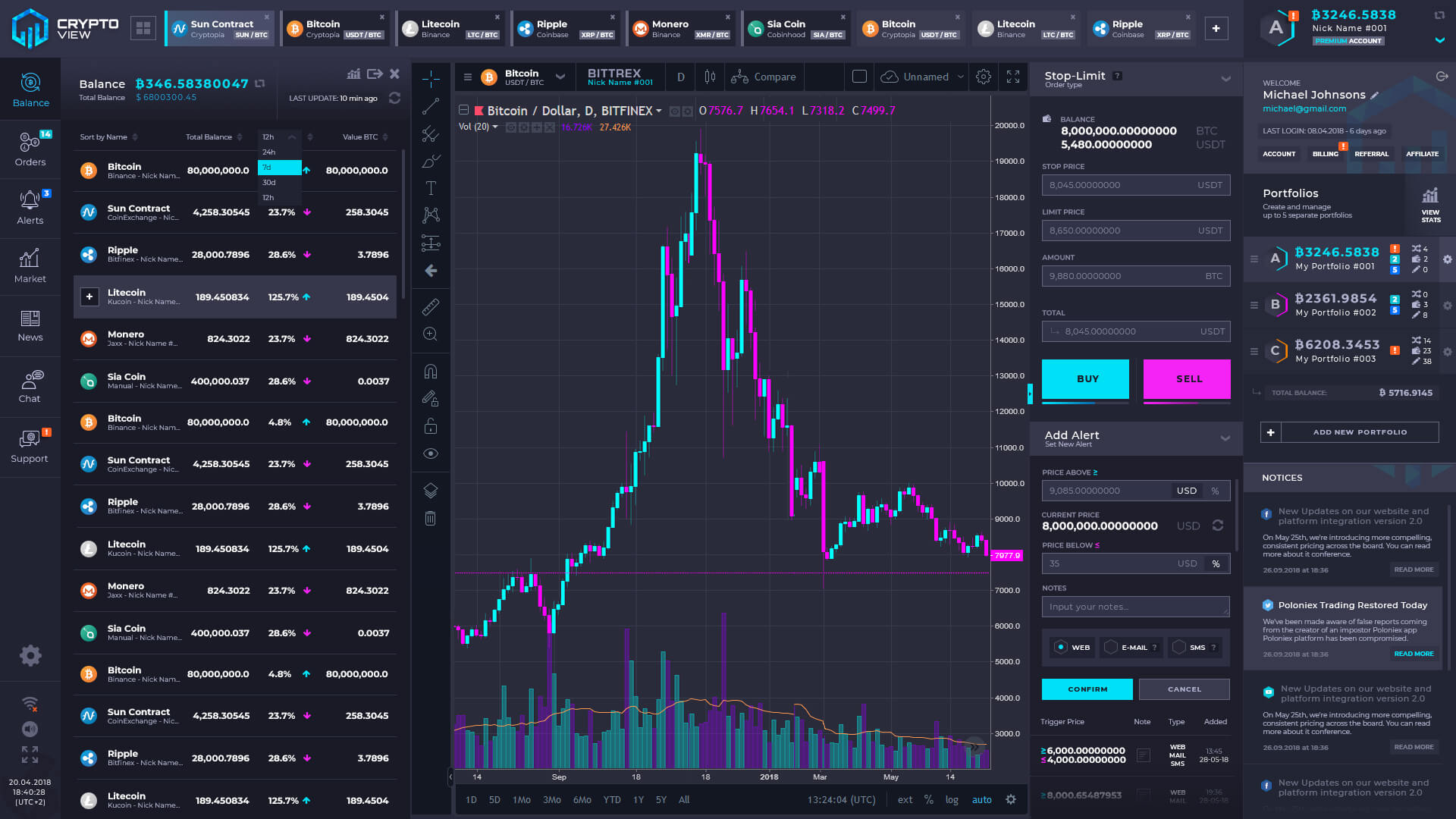 CryptoView | The Ultimate Cryptocurrency Portfolio Management Platform